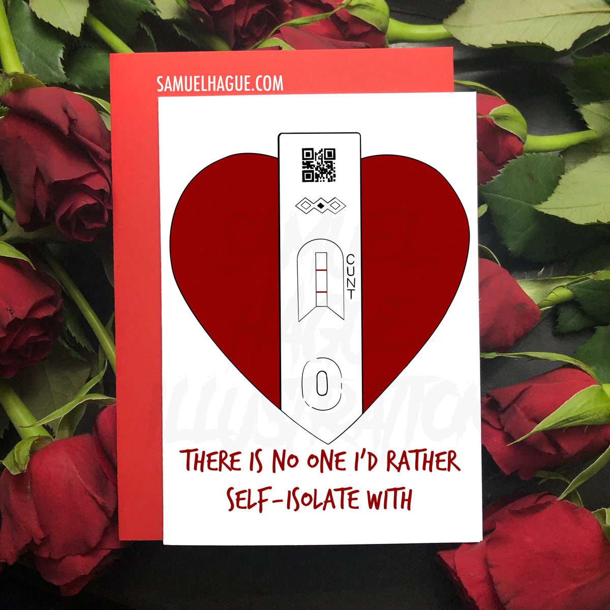 Lateral Flow Test - Valentine's Day Card – Samuel Hague Illustration