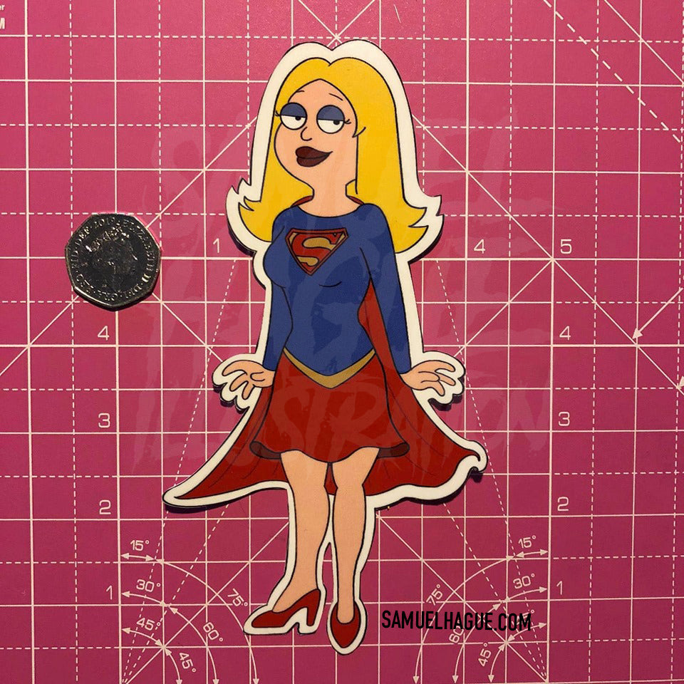 Super Francine - Vinyl Sticker – Samuel Hague Illustration